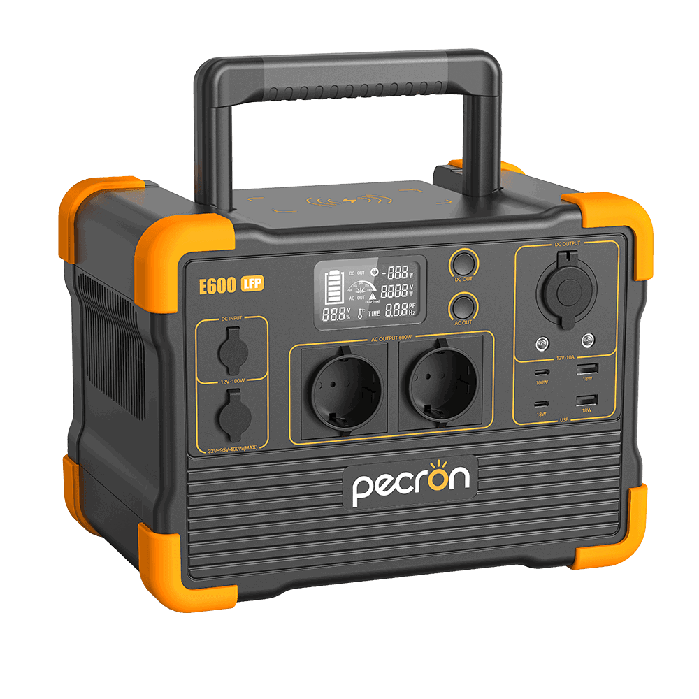 PECRON E600LFP Expandable Portable Power Station 1200W 614Wh – Pecron-eu